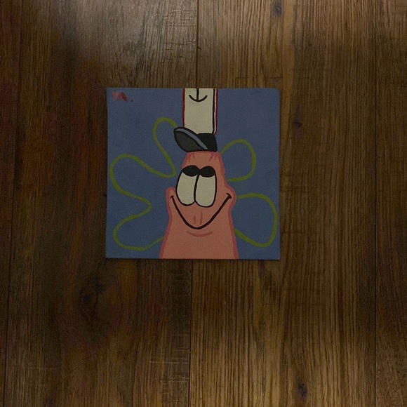 Art | Patrick Star Hand Painted Painting | Poshmark